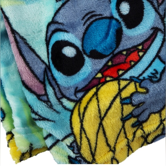 Disney | Bedding | Disney Stitch Printed Plush Throw Blanket 4in X 50in ...